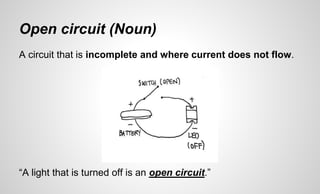 Electric Circuits Vocabulary Cards | PPTX | Chemistry | Science