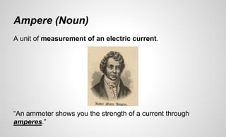 Electric Circuits Vocabulary Cards | PPTX | Chemistry | Science