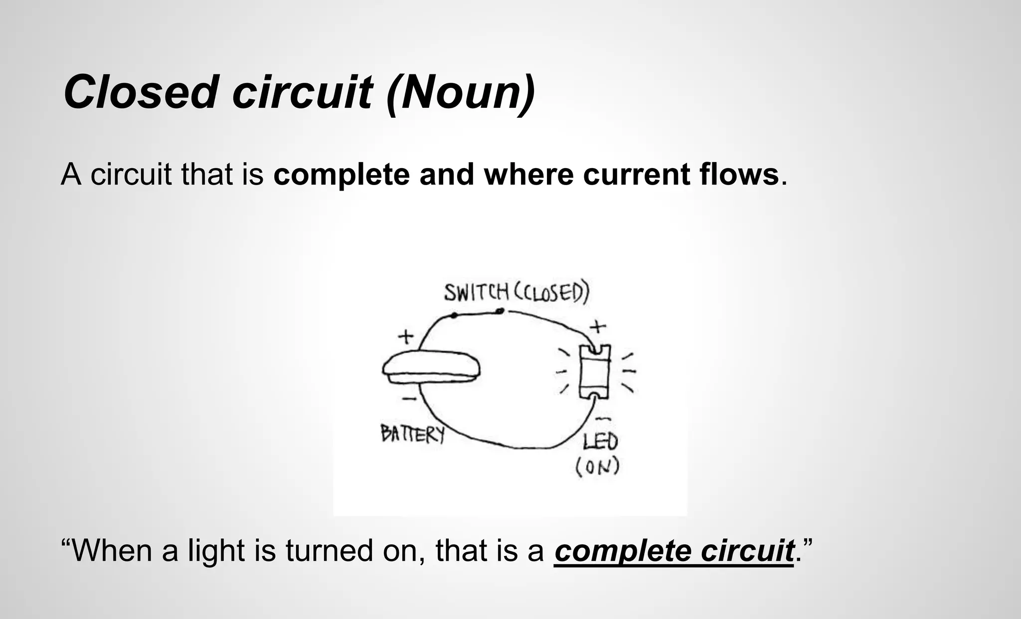 Electric Circuits Vocabulary Cards | PPTX