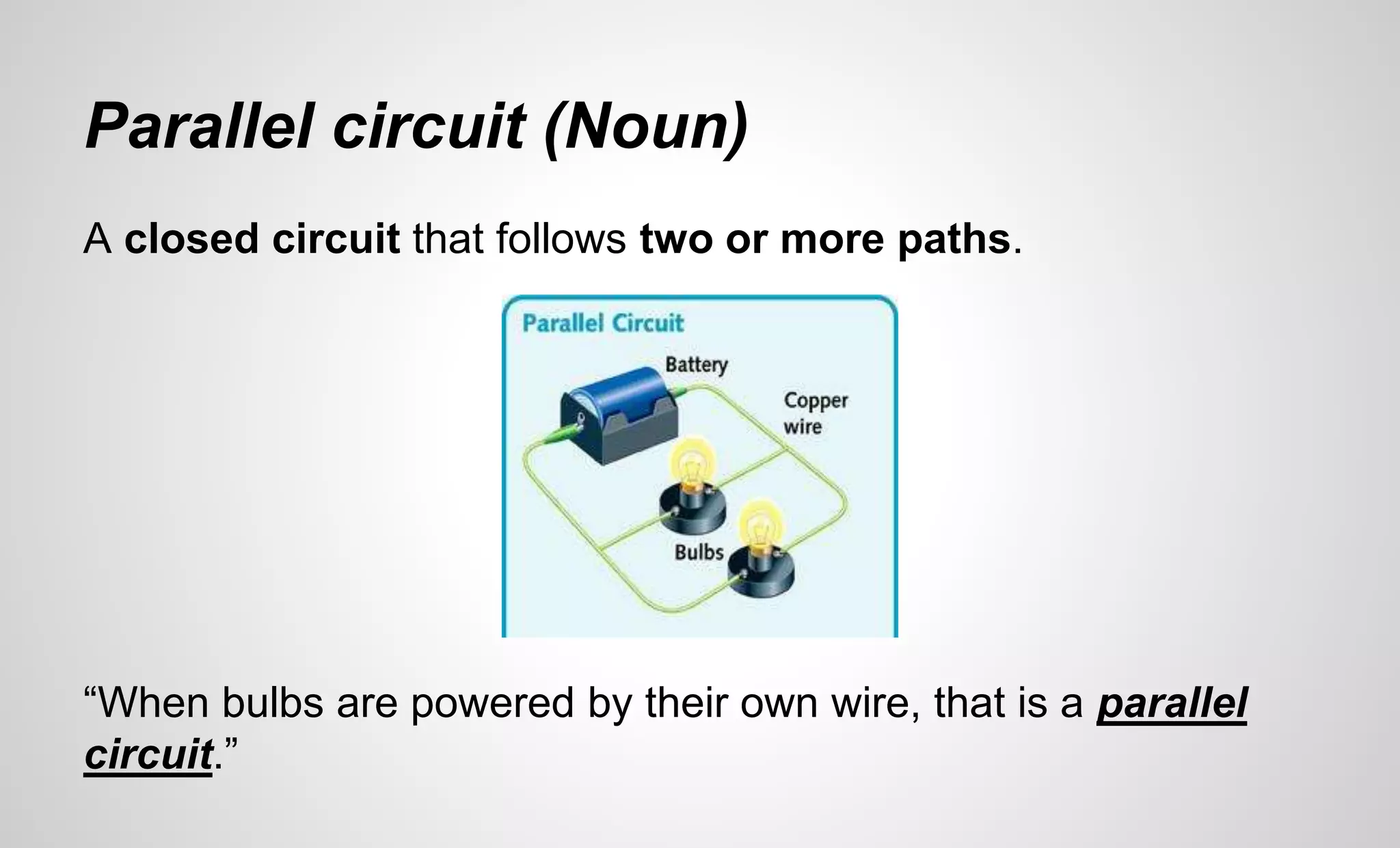 Electric Circuits Vocabulary Cards | PPTX