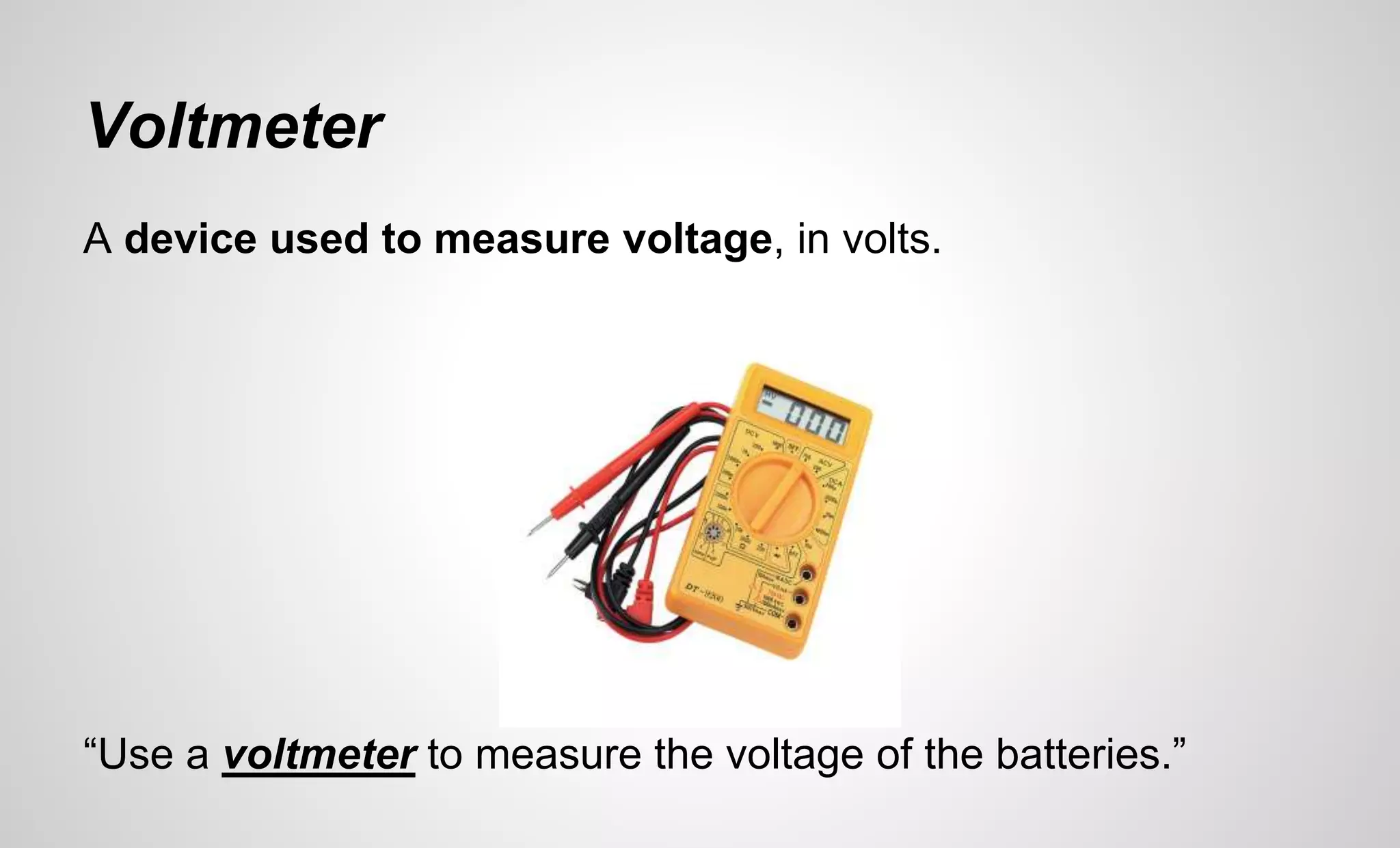 Electric Circuits Vocabulary Cards | PPTX