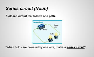 Electric Circuits Vocabulary Cards | PPTX