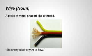 Electric Circuits Vocabulary Cards | PPTX