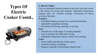 The Fundamentals and Working of Electric cooker | PPTX