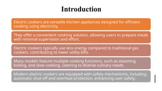 The Fundamentals and Working of Electric cooker | PPTX