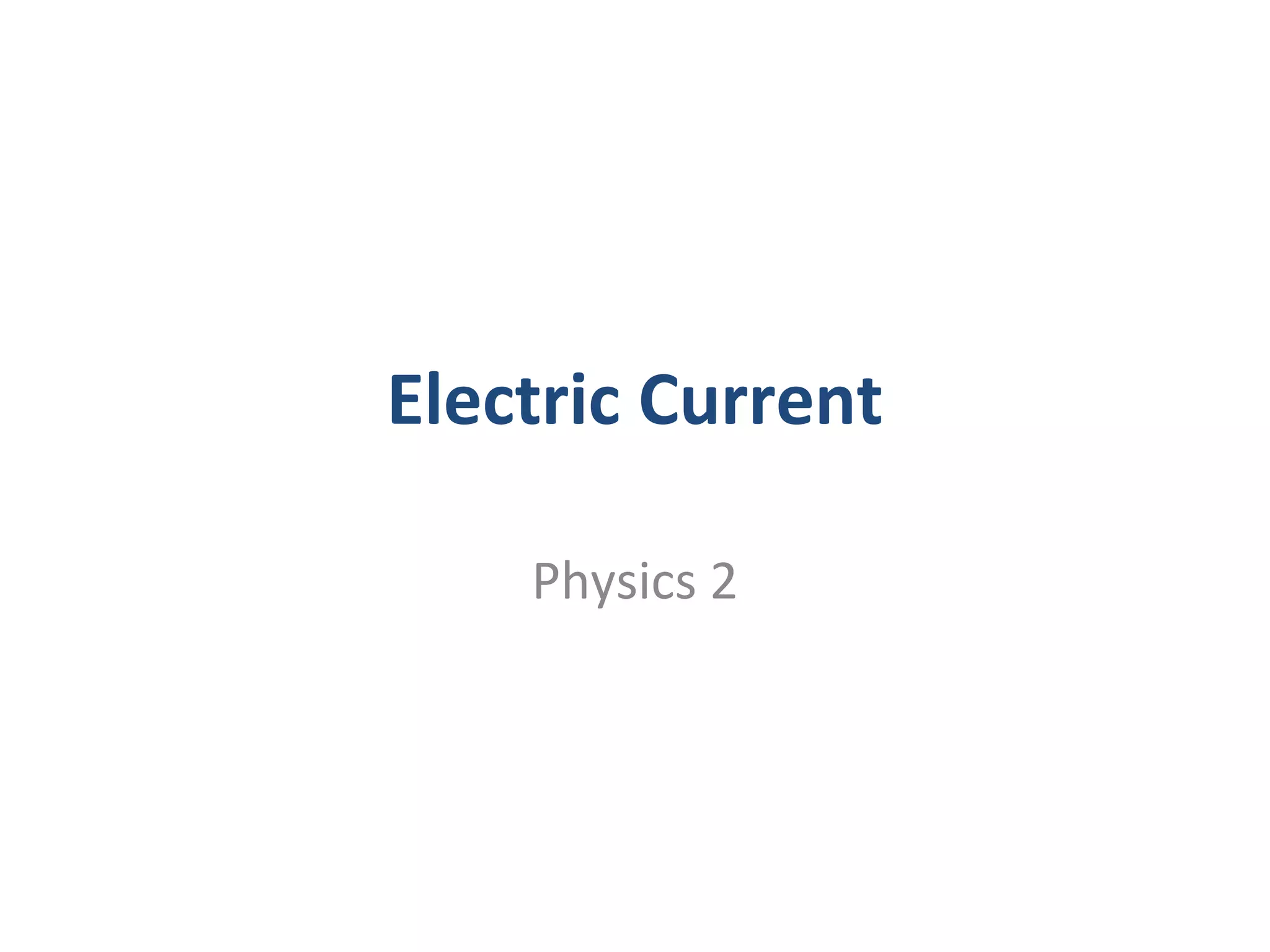 Electric current | PPT