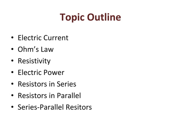 Electric current | PPT