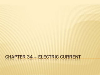 Electric current | PPTX