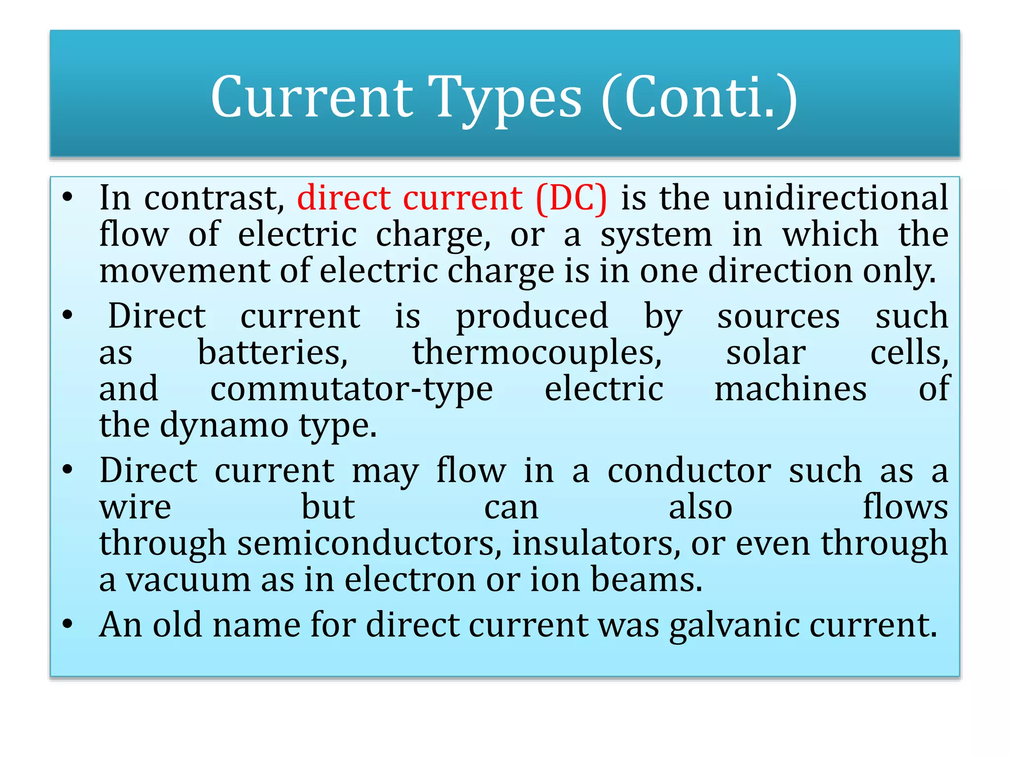 Electric current | PPTX