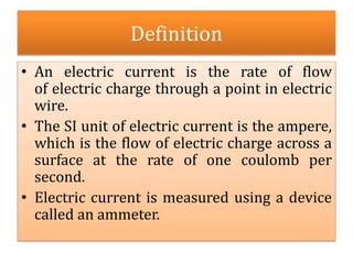 Electric current | PPTX