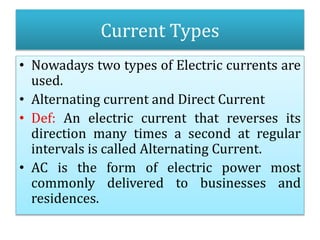 Electric current | PPTX