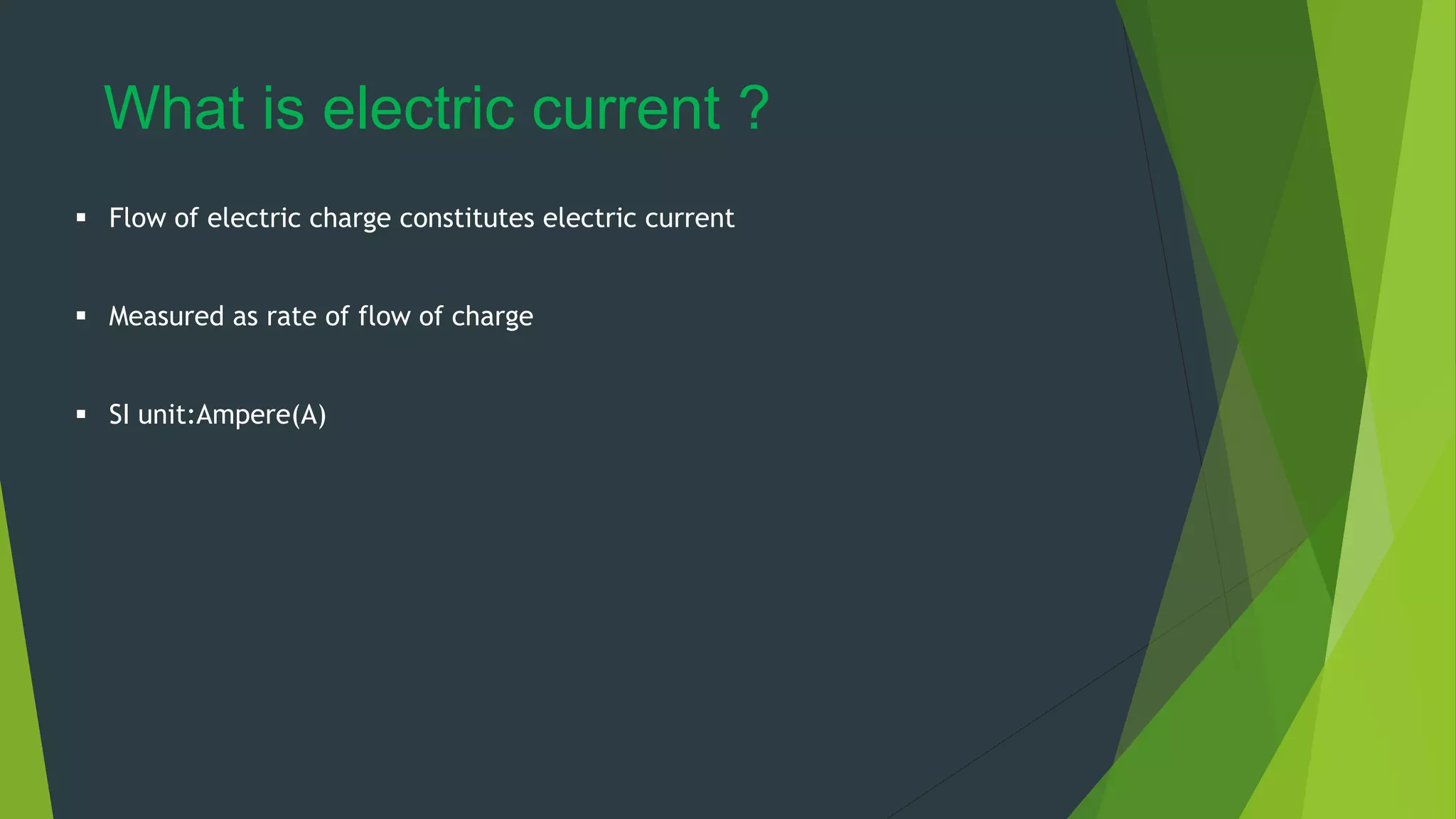 Electric current | PPT | Free Download