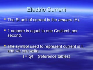 Electric_Current_and_Circuits Powerpoint | PPT