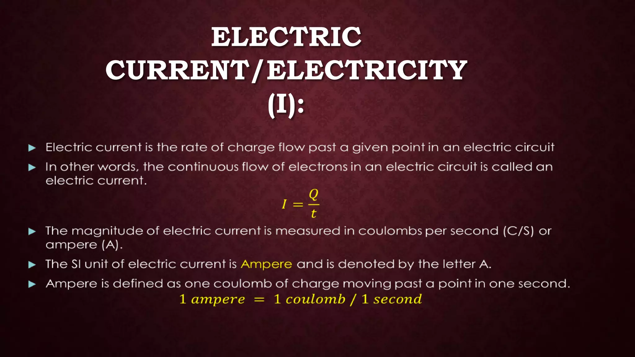 Electric current and its effect | PPT