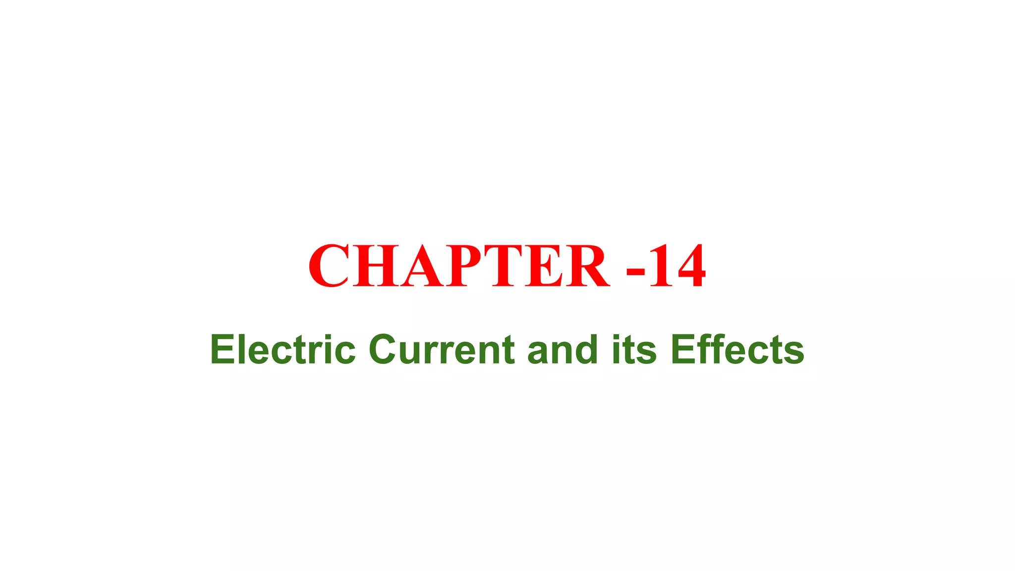 Electric Current and its Effects Class 7th ppt | PPT