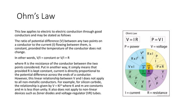 Electric current and ohms law | PPT