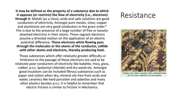 Electric current and ohms law | PPT