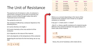 Electric current and ohms law | PPTX