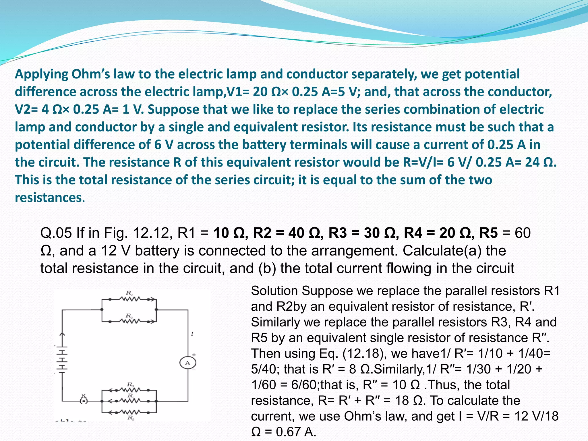 Electric current and_ohms_law1 | PPT