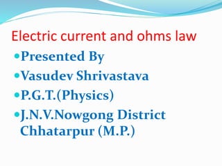 Electric current and_ohms_law1 | PPT