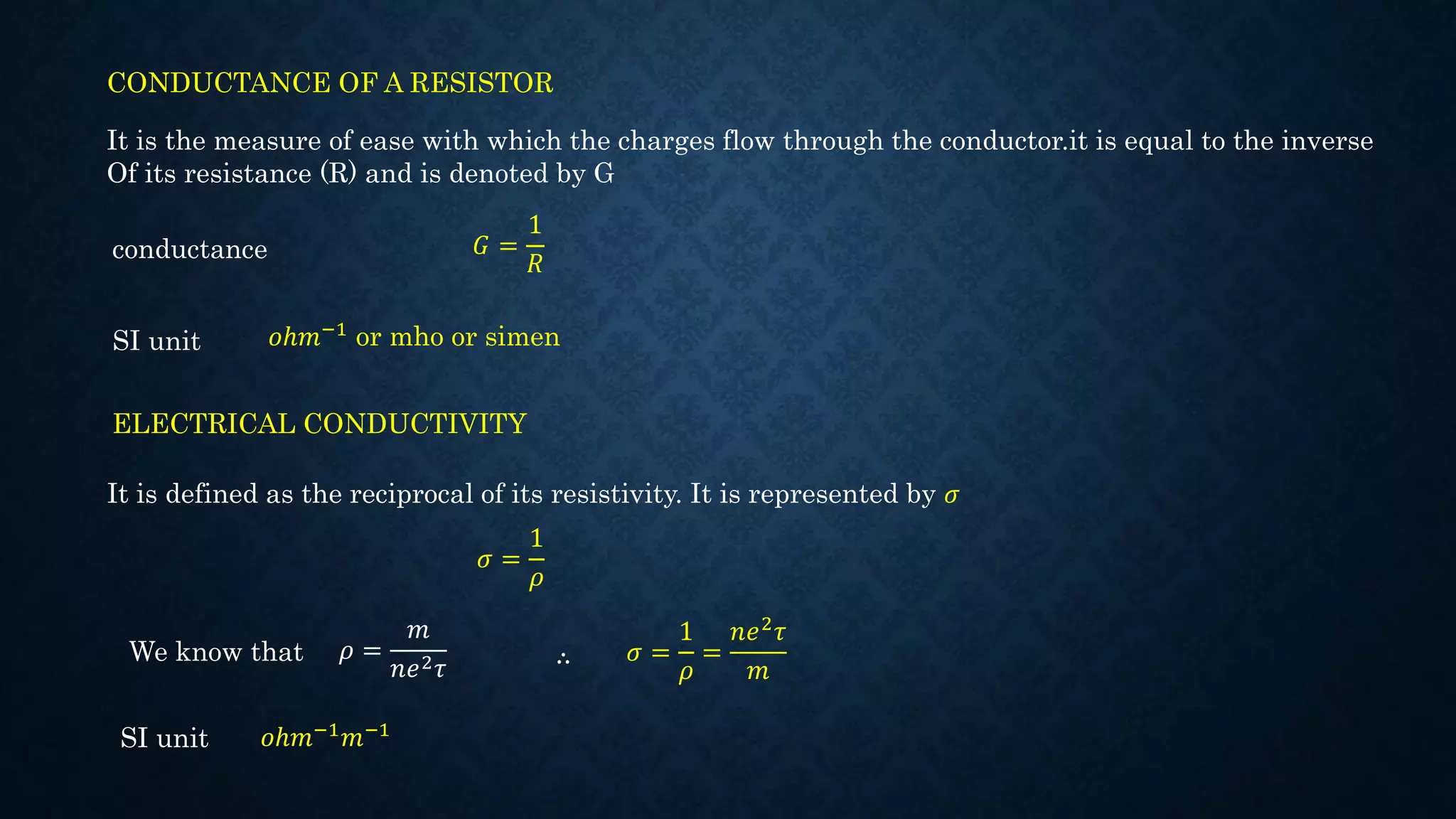 Electric current and resistance class 12 | PPTX