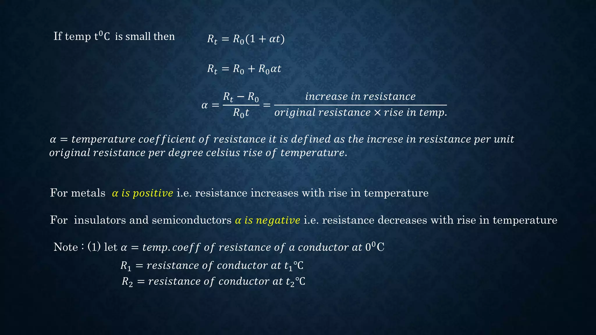 Electric current and resistance class 12 | PPTX