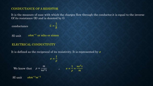 Electric current and resistance class 12 | PPTX