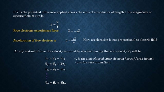 Electric current and resistance class 12 | PPTX