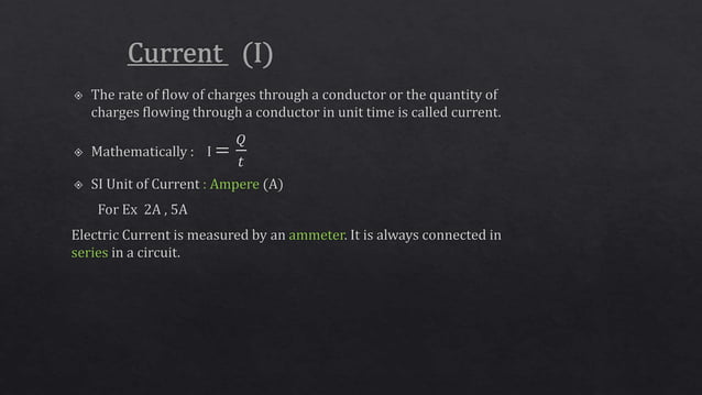 Electric Current class 10 .pptx | Physics | Science