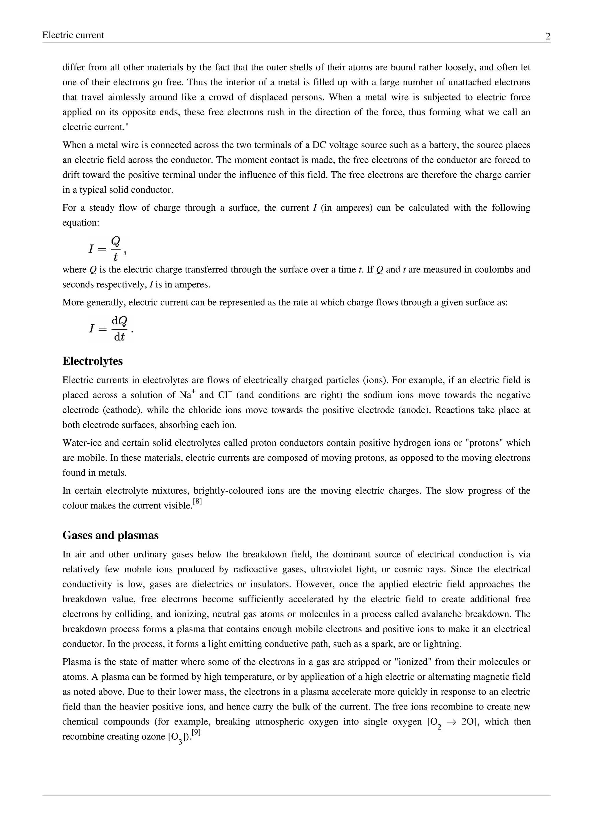 Electric current flow | PDF | Chemistry | Science