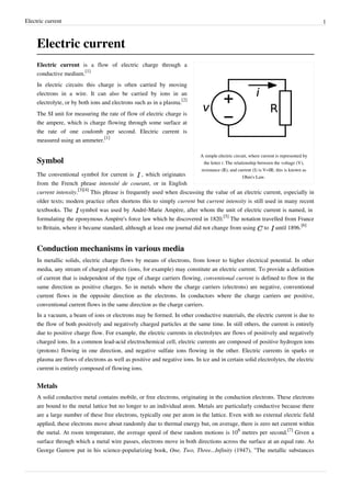 Electric current flow | PDF