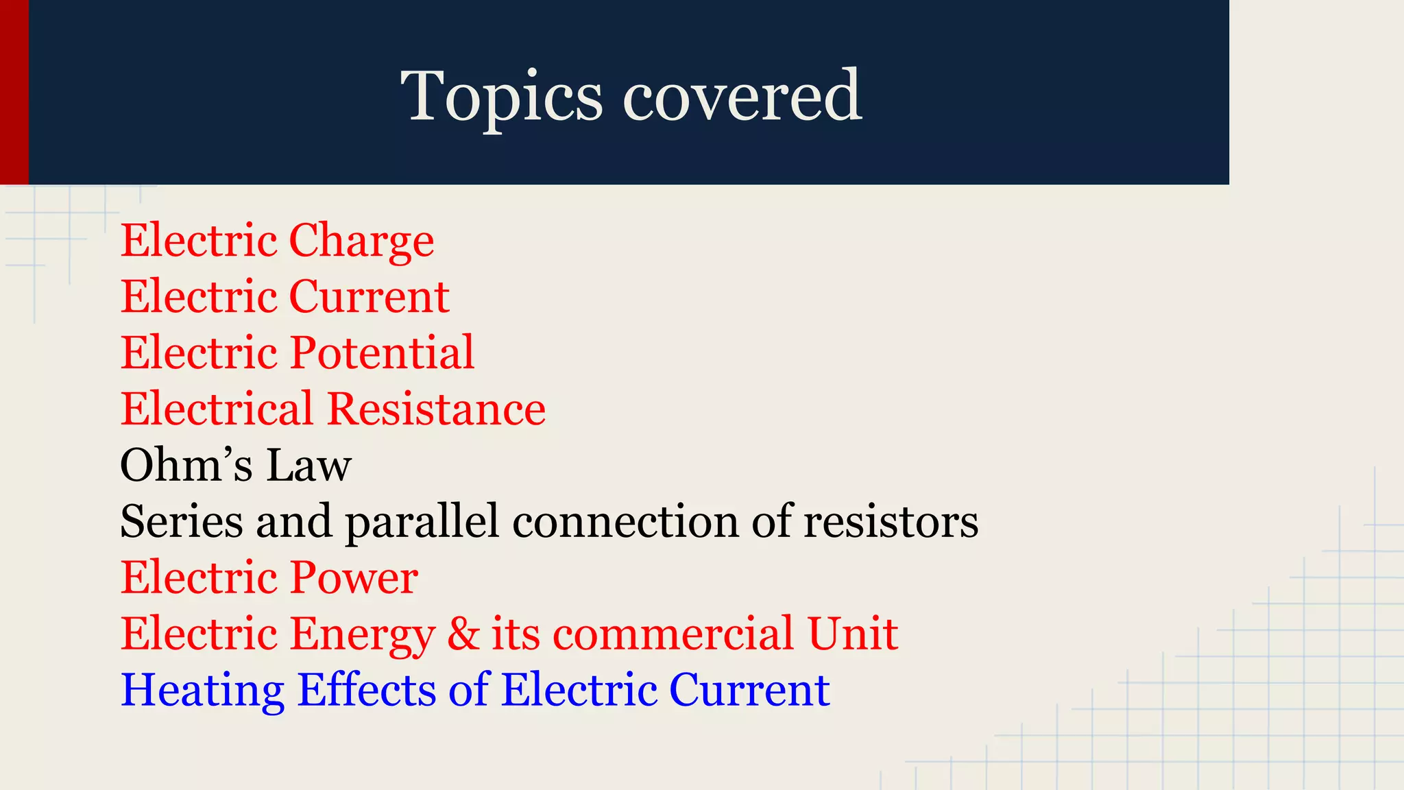 Electric current and its effects | PPTX