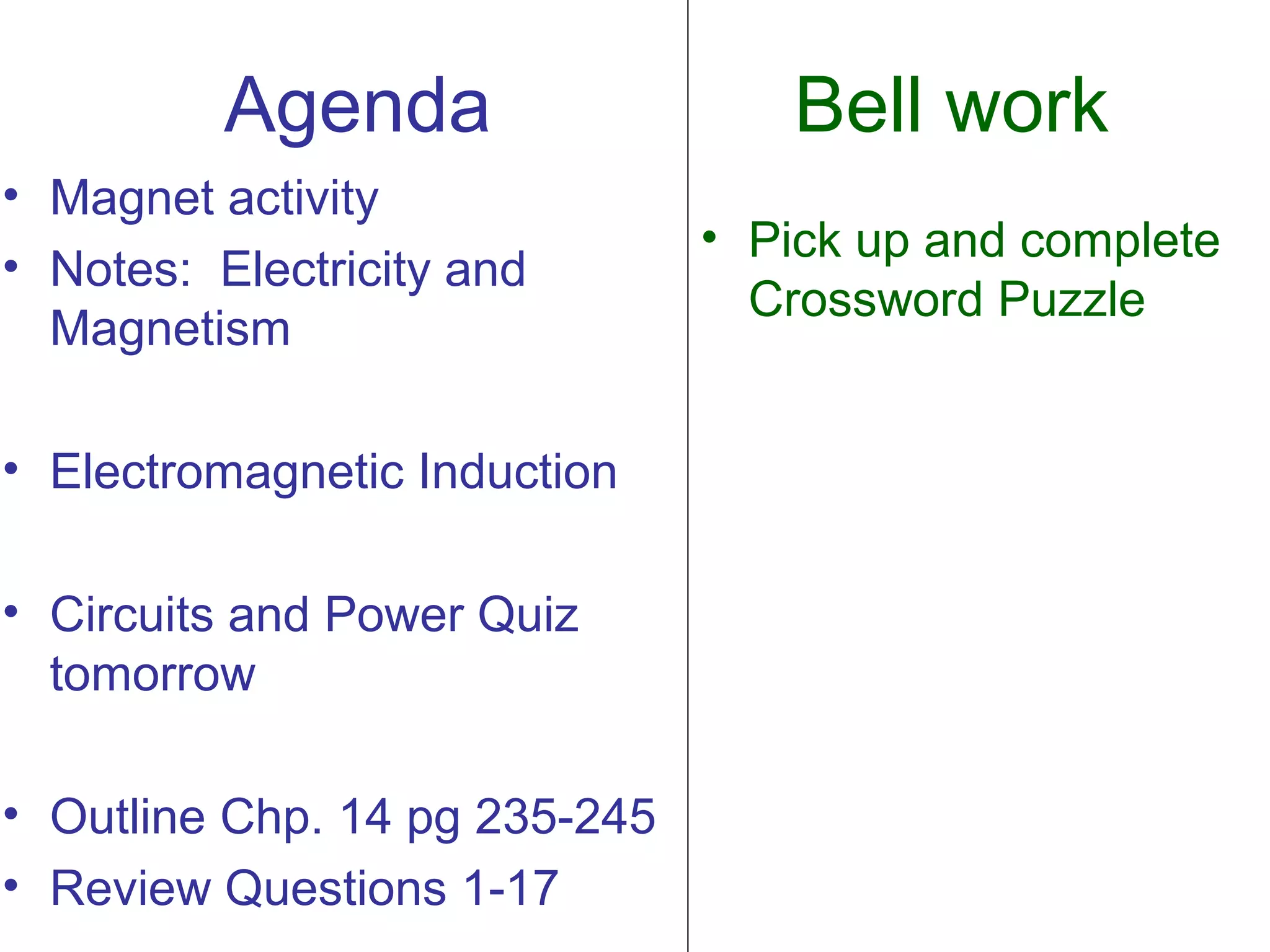 Electric currents, magnetic fields | PPT