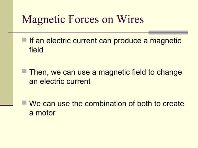 Electric currents, magnetic fields | PPT