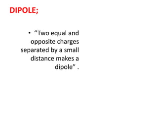 electric dipole in electric field | PPTX