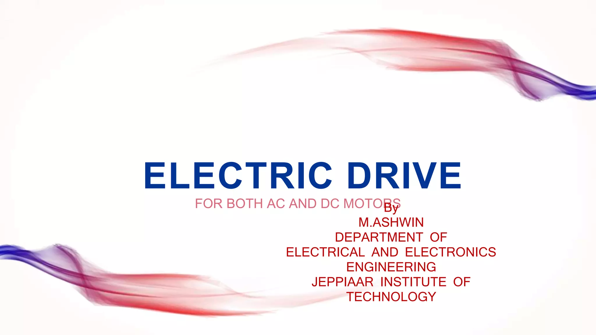 Electric drive | PPTX
