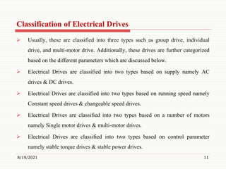 Electric Drives and Controls Unit 1 Introduction | PDF