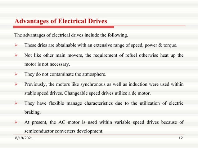 Electric Drives and Controls Unit 1 Introduction | PDF