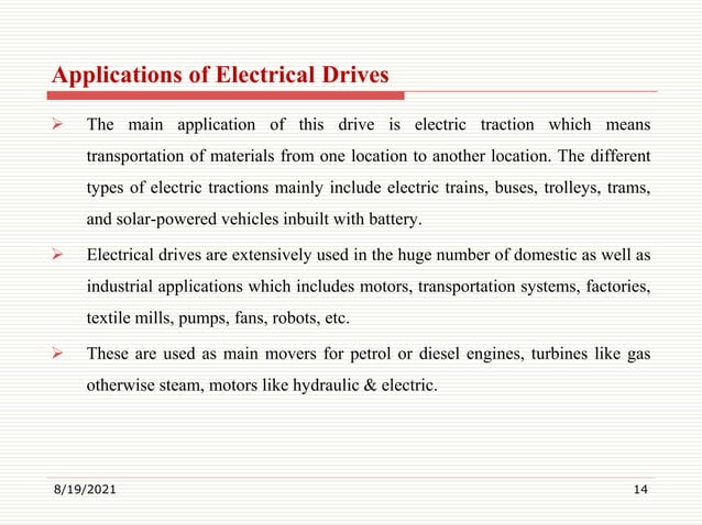 Electric Drives and Controls Unit 1 Introduction | PDF
