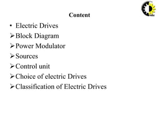 .fundamental of electric drive system and its charecterstics | PPTX