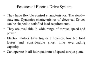.fundamental of electric drive system and its charecterstics | PPTX