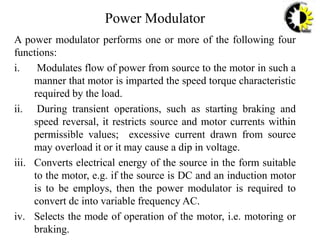 .fundamental of electric drive system and its charecterstics | PPTX