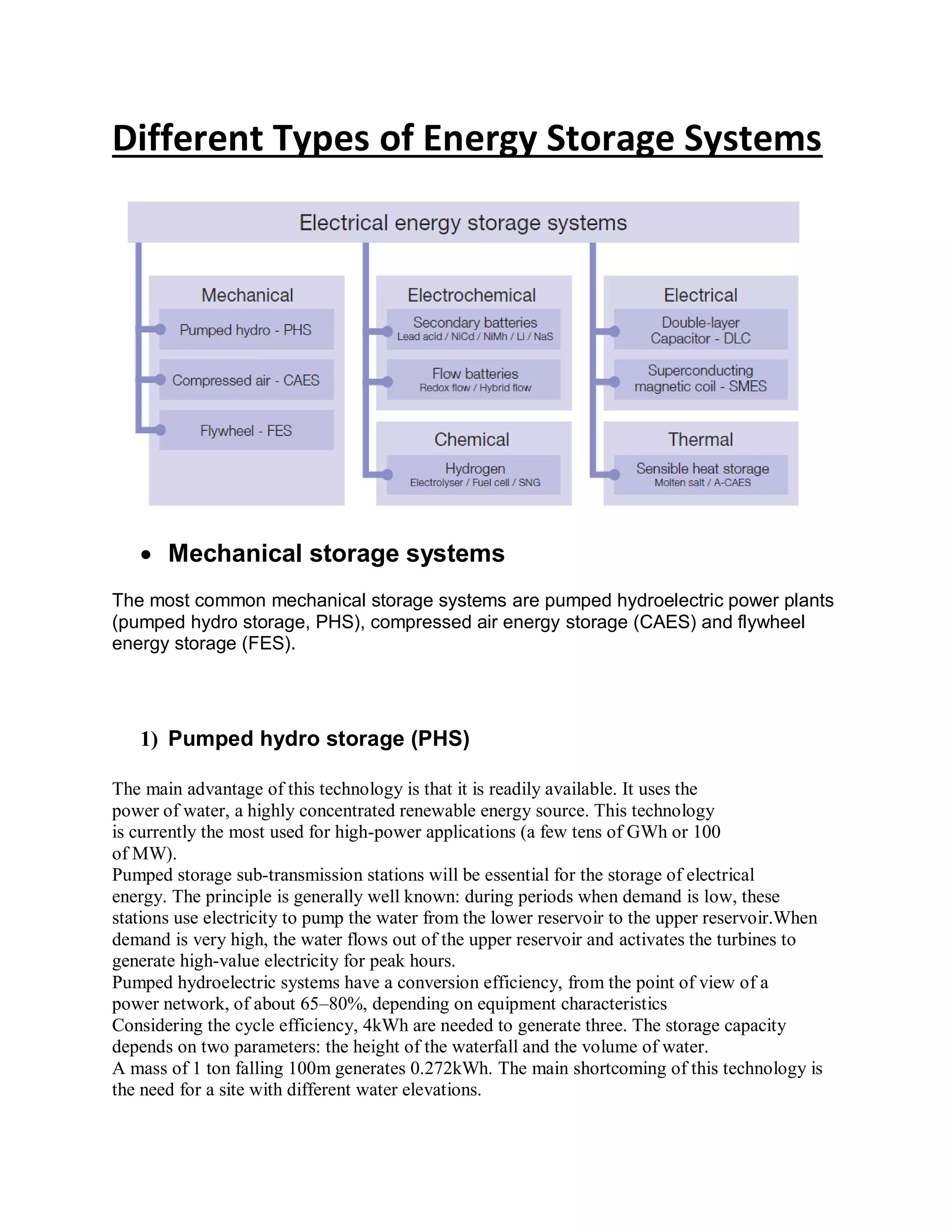 Electric Energy Storage Systems | PDF | Data Storage and Warehousing ...