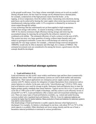 Electric Energy Storage Systems | PDF | Data Storage and Warehousing ...