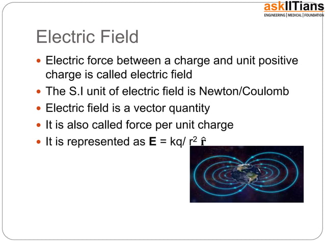 Electric Field | Physics | PPTX