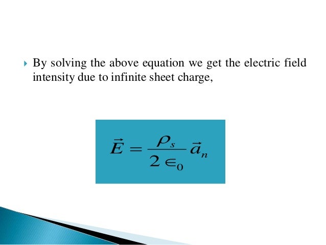Electric field intensity
