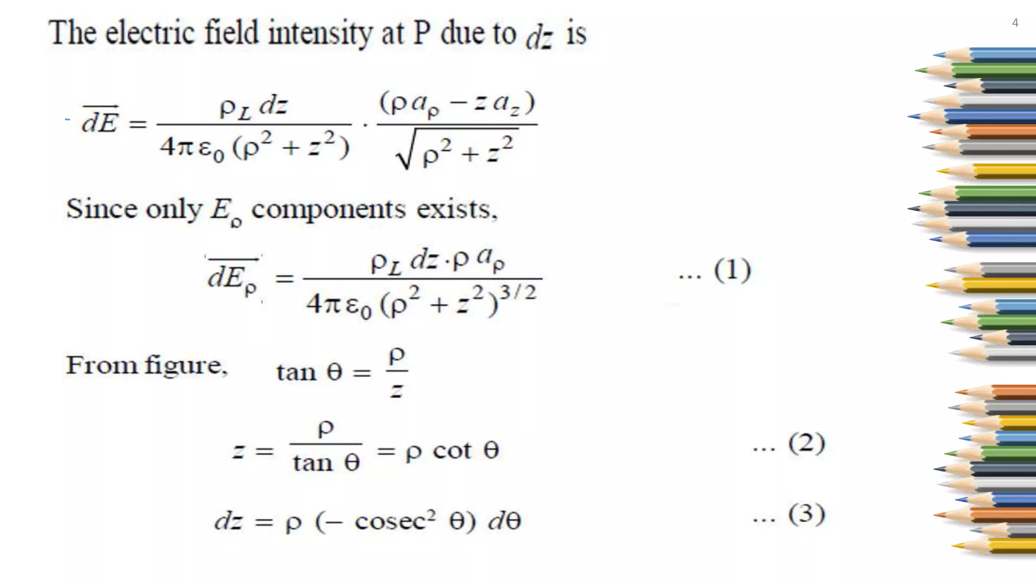 Electric field intensity due to infinite line charge and infinte sheet of charge | PPTX