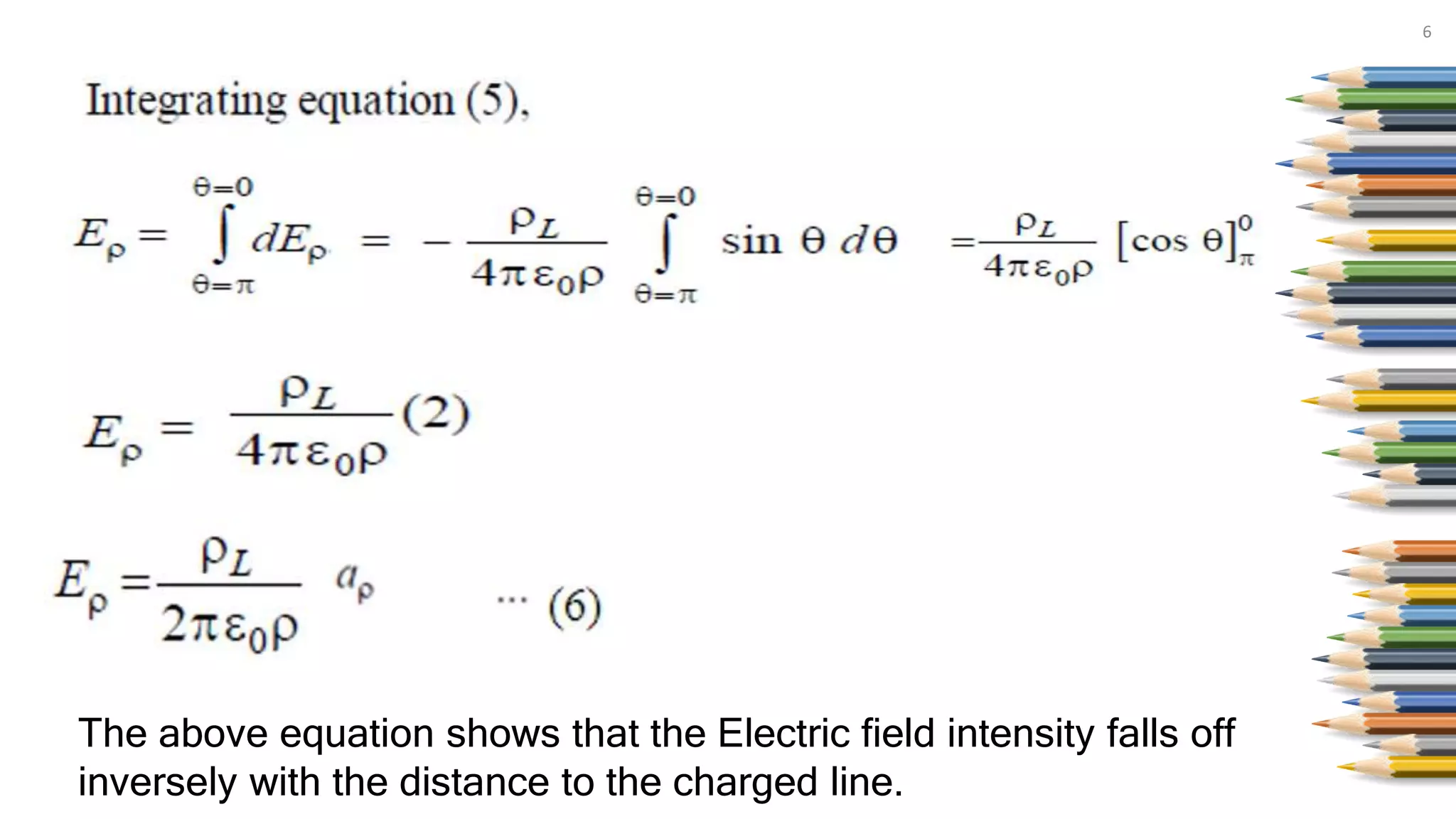 Electric field intensity due to infinite line charge and infinte sheet of charge | PPTX