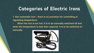 Electric flat iron domestically controlled appliances | PDF