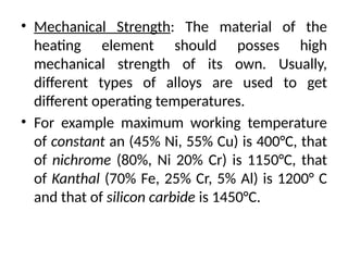 Electric Heating, Methods of Electric Heating | PPTX